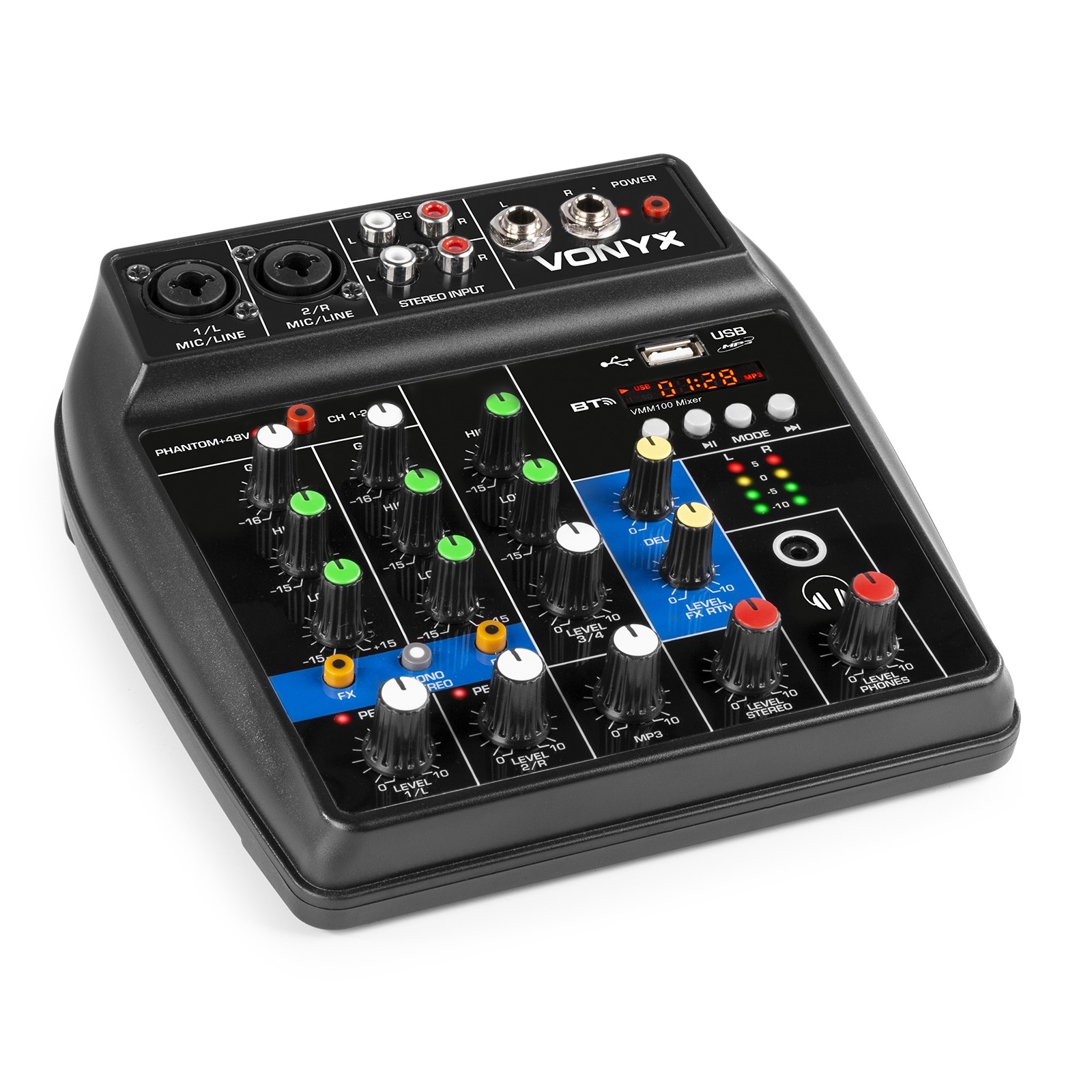 Vonyx VMM100 Audio Mixer mit USB und Bluetooth Vonyx VMM100 Audio Mixer ...
