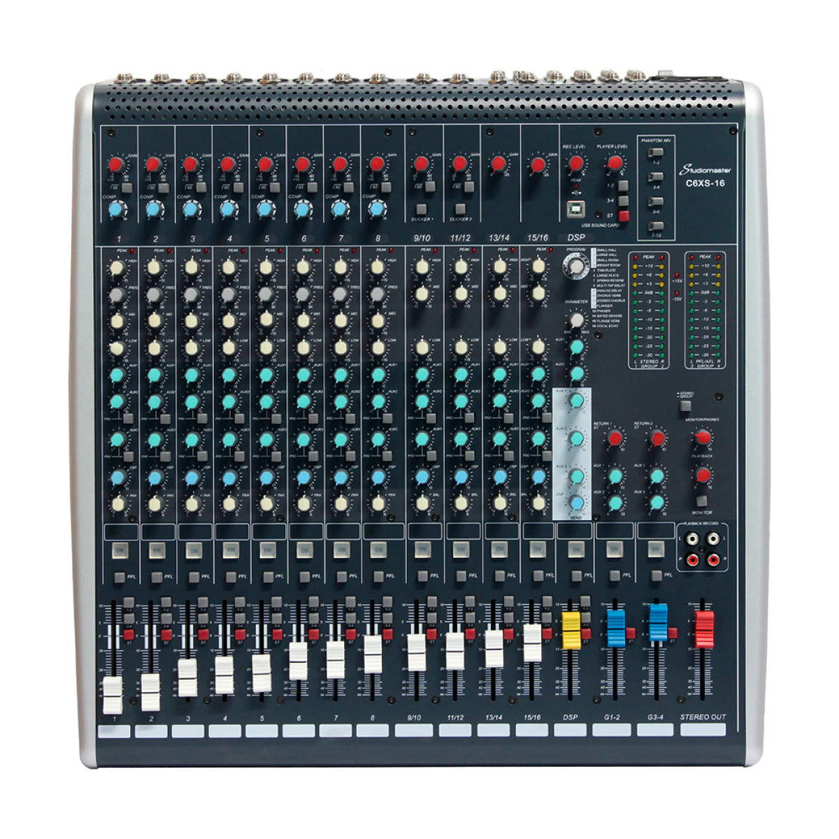Studiomaster C6XS-16 Mischpult 16-Kanal mit DSP-Effekten Studiomaster ...