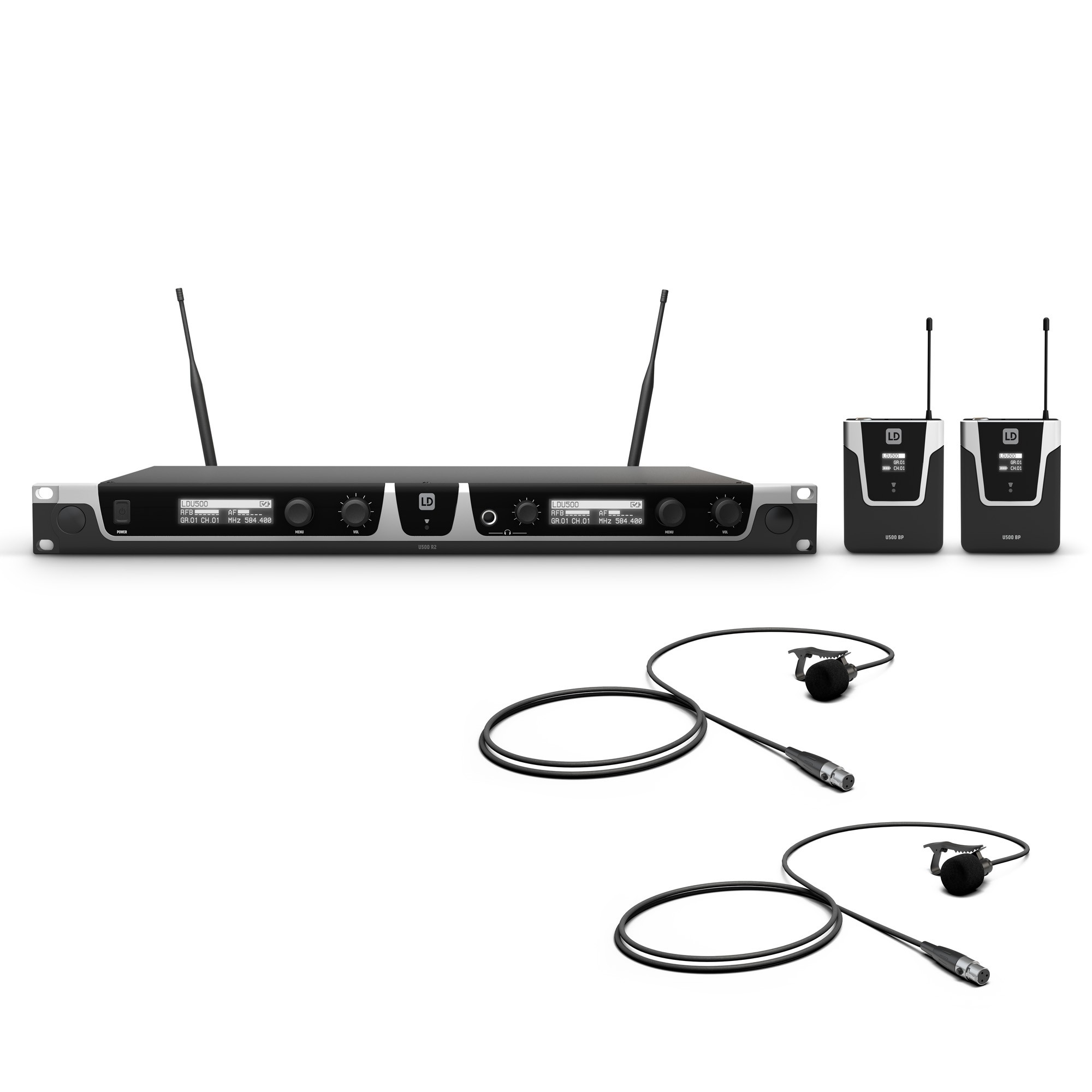 LD Systems U508 BPL 2 - Funkmikrofon System mit 2 x Bodypack und 2 x ...