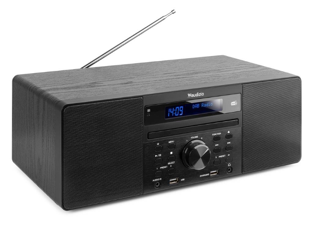 Audizio Prato Musik System mit DAB+ / FM Radio, CD-Player, Bluetooth, USB schwarz Audizio Prato ...