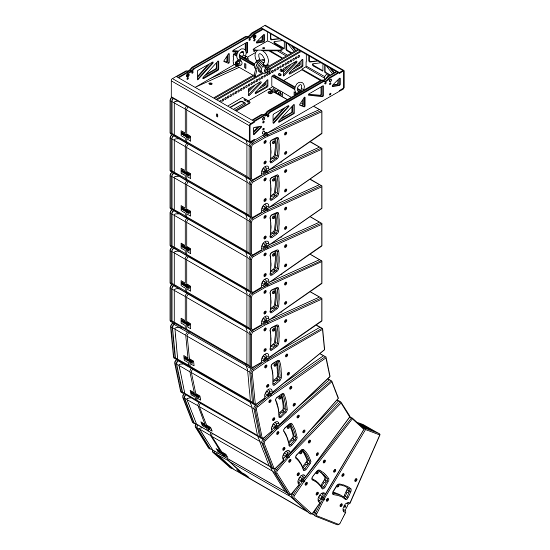 NEXT proaudio Line Array System LA26 12x4 passiv Komplettset mit Amping