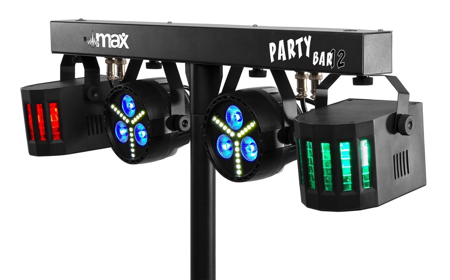 MAX Partybar 12 LED Lichtanlage mit 2 x Par und 2 x Derby MAX Partybar ...