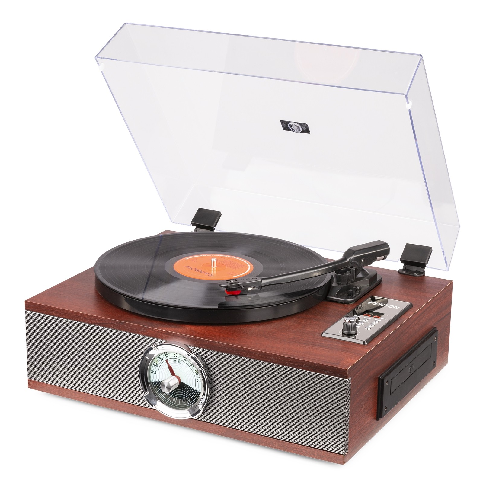 Fenton RP180 Retro Plattenspieler mit Bluetooth, CD-Player und Radio