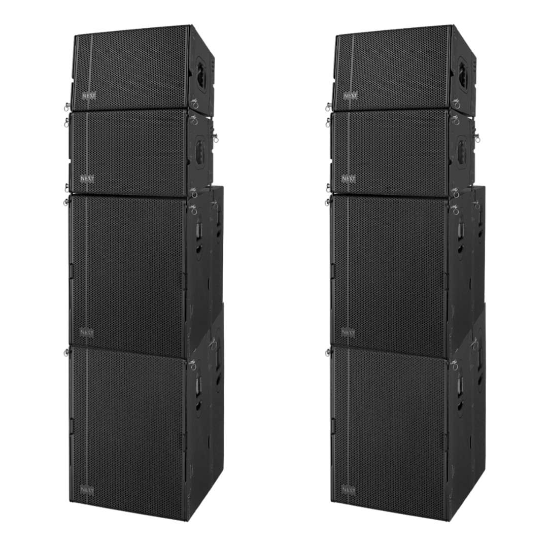 NEXT proaudio Line Array System LA122A 2x2 aktiv Ground-Stack
