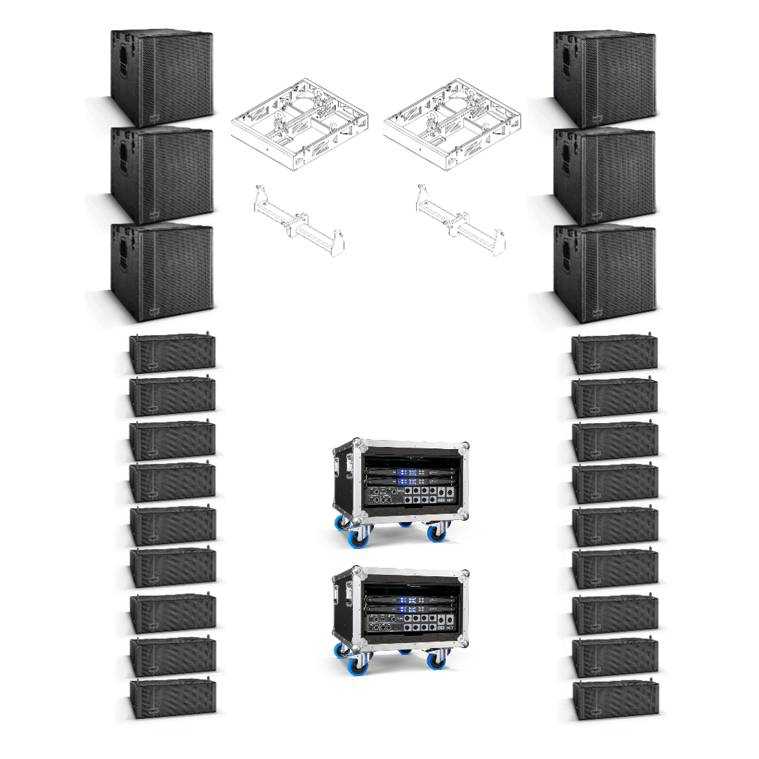 NEXT proaudio Line Array System LA26 9x3 passiv Komplettset mit Amping
