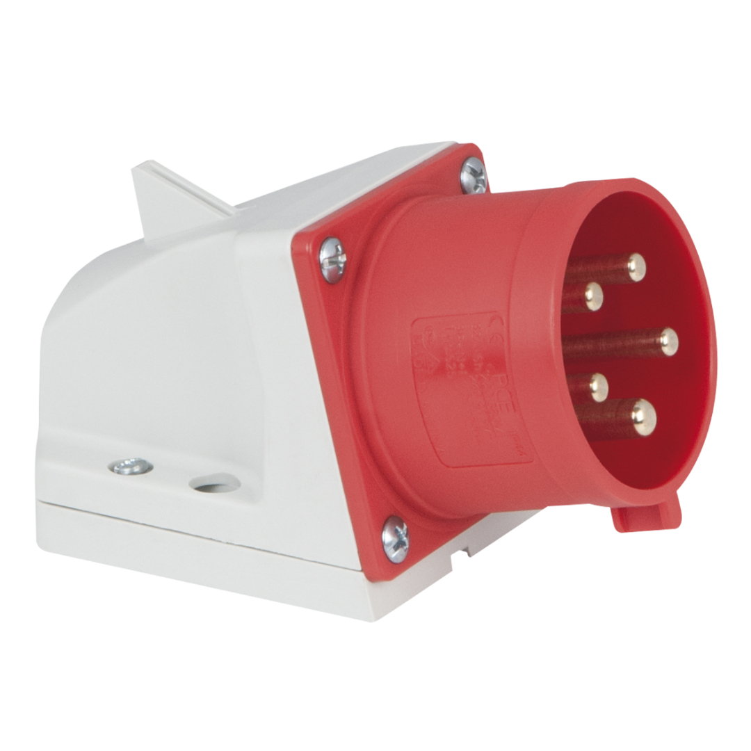 PCE CEE 32A 400V 5-Pol Wandmontage Male Red, IP44 PCE CEE 32A 400V 5 ...