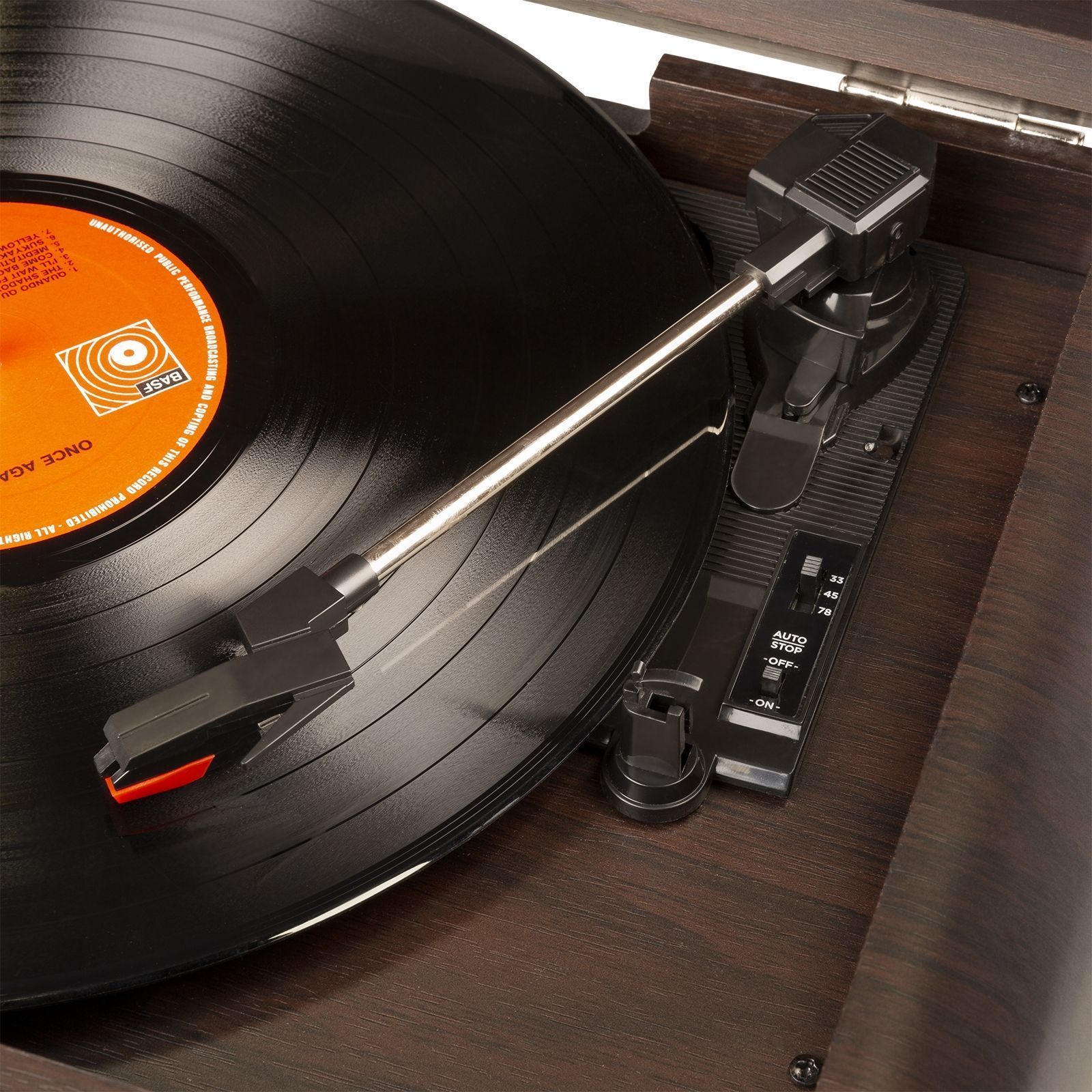 Fenton Nashville Retro-Plattenspieler mit Bluetooth, CD-Player, UKW ...